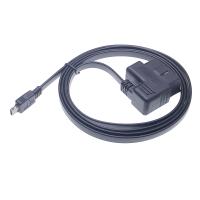 China OBD Diagnostic Tool Customized 50CM Right Angle OBD2 OBDII OBD Male to Samsung 12PIN Ribbon Extension Cable for sale