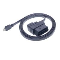 China OBD Diagnostic Tool Customized 50CM Right Angle OBD2 OBDII OBD Male to Samsung 12PIN Ribbon Extension Cable for sale