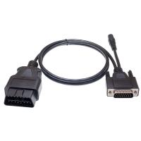 China VOLVO Car Fitment 50cm DB15 to OBD2 OBD II DC Plug Splitter Extension Y J1962 16 Pin Cable Male to Dual Female Cord Adapter for sale