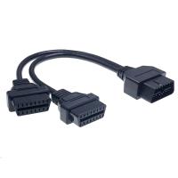 China 12V/24V Voltage AOTAI Assembly 50CM OBD Male to 2 Female Splitter Y 16 Pins OBD II Extension Cable Adapter for sale