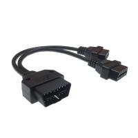 China 12V/24V Voltage AOTAI Assembly 50CM OBD Male to 2 Female Splitter Y 16 Pins OBD II Extension Cable Adapter for sale