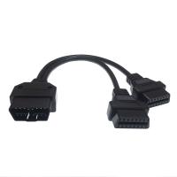 China 12V/24V Voltage AOTAI Assembly 50CM OBD Male to 2 Female Splitter Y 16 Pins OBD II Extension Cable Adapter for sale
