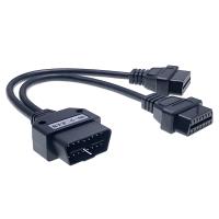 China 12V/24V Voltage AOTAI Assembly 50CM OBD Male to 2 Female Splitter Y 16 Pins OBD II Extension Cable Adapter for sale