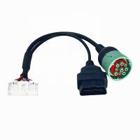 China 2x20PIN Tesla 40P Connector to Green J1939 Compatible for 9PIN Truck Adapter and OBD2 16PIN Connector Cable Material Custom for sale