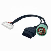 China 2x20PIN Tesla 40P Connector to Green J1939 Compatible for 9PIN Truck Adapter and OBD2 16PIN Connector Cable Material Custom for sale