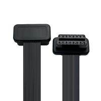 China 50CM Low Profile 24V Extension OBDII 16PIN Male to Female Flat Cable for GPS Tracker Normal Plug Material PA66 GF ABS PC for sale