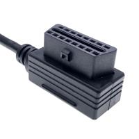 China AOTAI 12PIN TE Housing Equivalent Connector to OBD2 16PIN Right Angle Cable for Automotive Wiring Harness 26awg 2007-2010 for sale