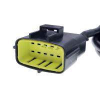China AOTAI 12PIN TE Housing Equivalent Connector to OBD2 16PIN Right Angle Cable for Automotive Wiring Harness 26awg 2007-2010 for sale