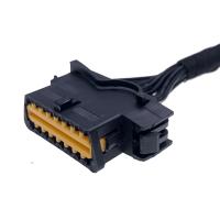 China Shell Assemble Type J1962 OBDII 16PIN Male to 2 Female Splitter Y Cable for Vehicle Diagnostic Tool -30°C 80°C for sale