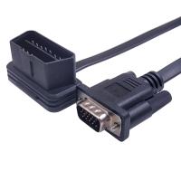 China OBD2 Extension Cable Normal Plug Material PA66 GF 12V 24V 16Pin Male To DB9 RS232 Diagnostic Vehicle Data Cable for sale