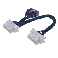 China - Customized Assembly 16PIN J1962 OBDII Male to 2X Female Toyota Connector Wiring Harness with PVC OKI Technic Cable Material for sale