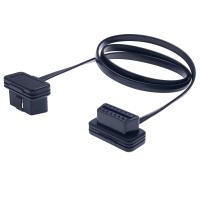 China OBD2 Extension Cable Male to Female Diagnostic Tool with PA66 GF ABS PC Normal Plug Material and Black Color for sale