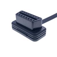 China OBD2 Extension Cable Male to Female Diagnostic Tool with PA66 GF ABS PC Normal Plug Material and Black Color for sale