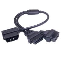 China 16PIN Right MALE TO FEMALE Y CABLE for OBD2 Diagnostic Scanner OBD Diagnostic Tool Year 1990-1996 OBD2 Splitter Cable for sale