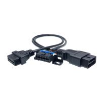 China Cable size 1M 16 pin OBD OBDII OBD2 Splitter Y type Cable J1962 Male to Dual Female Cable For GPS Tracking Device for sale
