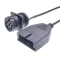 China VOLVO Car Fitment Black Deutsch 9P J1939 9PIN to GM 12PIN Connector Cable Manufactured by AOTAI with Offer Drawing for sale