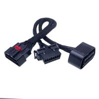 China Offer Drawing Custom J1962 Car OBD II 16 Pin OBDII Y Splitter Extension Wire Harness OBD2 16pin Diagnostic Adapter Cable for sale