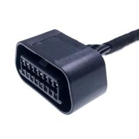 China Offer Drawing Custom J1962 Car OBD II 16 Pin OBDII Y Splitter Extension Wire Harness OBD2 16pin Diagnostic Adapter Cable for sale