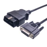 China Lightweight AOTAI RS232 DB 15 Pin OBD II 16 Pin Male to DB15 Female Adapter Cable Auto OBD To DB15 Length 50cm/custom for sale