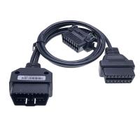China TOYOTA 1 TO 2 Y Female Splitter Extension Auto Car Connector Extension Cable 1M Cable Size 200 SX S13 OBDII OBD2 16 Pin for sale
