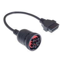 China 16PIN OBD2 Connector to 9PIN Deutsch J1939 Black Male Connector Cable for Diagnostic Tool Custom All cars have OBD socket for sale