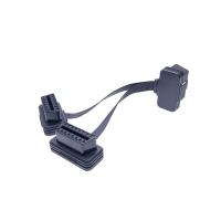 China 02 E10 Pins Plating Nickel/Golden AOTAI 16Pin 9PIN OBD2 Flat Extension Cable 1 To 2 Female Splitter Auto Car Diagnostic Tool for sale