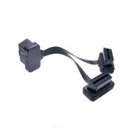 China 02 E10 Pins Plating Nickel/Golden AOTAI 16Pin 9PIN OBD2 Flat Extension Cable 1 To 2 Female Splitter Auto Car Diagnostic Tool for sale