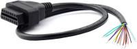 China 12V AOTAI 16 Pin J1962 OBD2 OBD-II Female Connector Voltage 12V Length 1m Extension Open Plug Wire Cable Cord Pigtail for sale