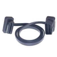 China OBDII CABLE AOTAI 60cm Thin 16Pin Noodle Male to Female Elbow ELM327 OBD2 Extension for Car Troubleshooting and Scanning for sale