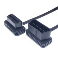 China OBDII CABLE AOTAI 60cm Thin 16Pin Noodle Male to Female Elbow ELM327 OBD2 Extension for Car Troubleshooting and Scanning for sale