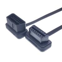 China OBDII CABLE AOTAI 60cm Thin 16Pin Noodle Male to Female Elbow ELM327 OBD2 Extension for Car Troubleshooting and Scanning for sale