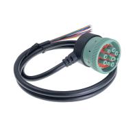 China Diagnostics 800g Right Angle Green J1939 9PIN Deutsch Male to Open Wire J1939 Truck Diagnostic Tool for 1983-1991 Year for sale