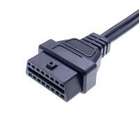 China Custom 16Pin Male Metal Buckle To 16Pin Female OBD2 Connector Extension Cable For Truck Maintenance Diagnostic for sale