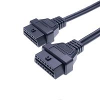 China Custom 16Pin Male Metal Buckle To 16Pin Female OBD2 Connector Extension Cable For Truck Maintenance Diagnostic for sale