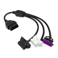 China OBD-II Port Replicator Cable 1 Male to 3 Female Extension Cable for OBD Splitter and 3 OBD Ports PA66 GF Material REKORD D for sale
