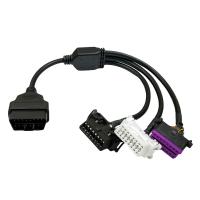 China OBD-II Port Replicator Cable 1 Male to 3 Female Extension Cable for OBD Splitter and 3 OBD Ports PA66 GF Material REKORD D for sale