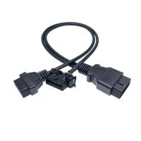 China KIA Diagnostic Tool OBD2 Y Cable Splitter with Nickel/Golden Plating and PA66 GF Material for sale