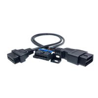 China 16 Pin OBD2 Y Cable OBD Extension Cable Cord Diagnostic Tool Adapter for Auto Car Vehicle Truck 24V For Opel Year 2000-2008 for sale