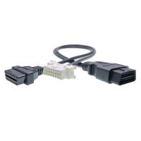 China Vehicle OBD2 Y Cable OBD II Splitter OBD Extension Cable Y J1962 16 Pin Cable Male to Dual Female Cord Adapter for Toyota for sale