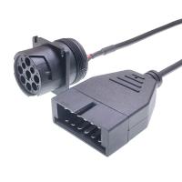 China OEM/ODM Service 12 Pin to OBD OBD2 OBDII J1939 9pin DLC 16 Pin Car Diagnostic Adapter Cable for GM Daewoo for sale
