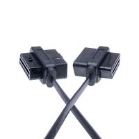China 12v/24v OBD2 Splitter Extension Cable 1 Male to 2 x Female Diagnostic Flat Ribbon Extender Cord Adapter for GPS Tracker for sale