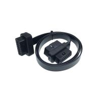China 12v/24v OBD2 Splitter Extension Cable 1 Male to 2 x Female Diagnostic Flat Ribbon Extender Cord Adapter for GPS Tracker for sale