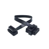 China 12v/24v OBD2 Splitter Extension Cable 1 Male to 2 x Female Diagnostic Flat Ribbon Extender Cord Adapter for GPS Tracker for sale