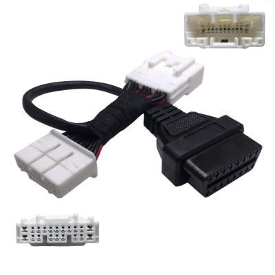 China PA66 GF Plug OBD2 Diagnostic Cable for Tesla Model S/X 2021 20 Pin OBDII Adapter Harness Customizable Pin-out for sale