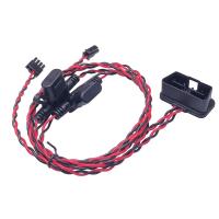 China BMW Car Fitment AOTAI OBD2 Y Splitter Cable Universal OBDII 2 Pin and 4pin Rectangle w/ Fuse GPS Diagnostic for sale