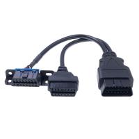 China 26AWG 16C OBD II Splitter Extension Y Cable J1962 for GPS Tracking Car Scanner OBD2 Diagnostic Tool for sale
