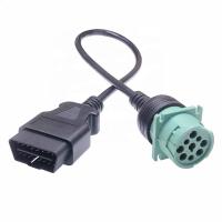 China J1939 Cable 9 Pin to 16 Pin OBD2 Truck Diagnostic Scanner Cable Adapter for Cummins Diesel Engine 6C Series 8.3L for sale