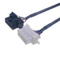 China Cable Material PVC OKI Technic OBD2 Customized J1962 16PIN Male to 2X Female KIA Toyota- Connector Y Splitter Cable 1M for sale