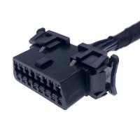 China Cable Material PVC OKI Technic OBD2 Customized J1962 16PIN Male to 2X Female KIA Toyota- Connector Y Splitter Cable 1M for sale