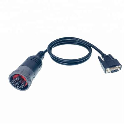 China 20-80°C Deutsch 9-PIN Type 1 Black Type II Green J1939 Male to DB9 Female Truck Test Cable Offer Drawing for sale